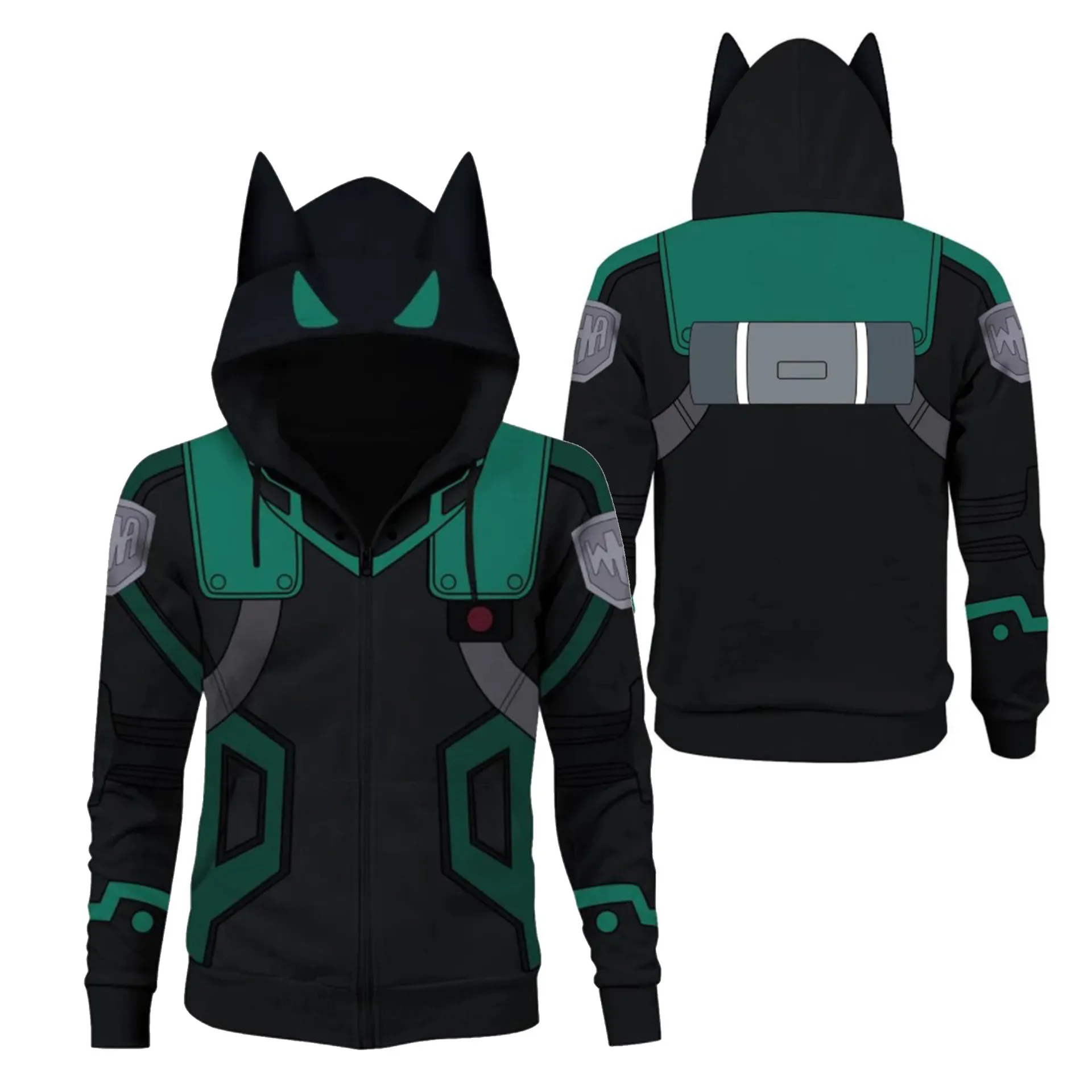 My Hero Academia Inspired Cosplay Jacket, Anime Unisex Hoodie, Izuku ...
