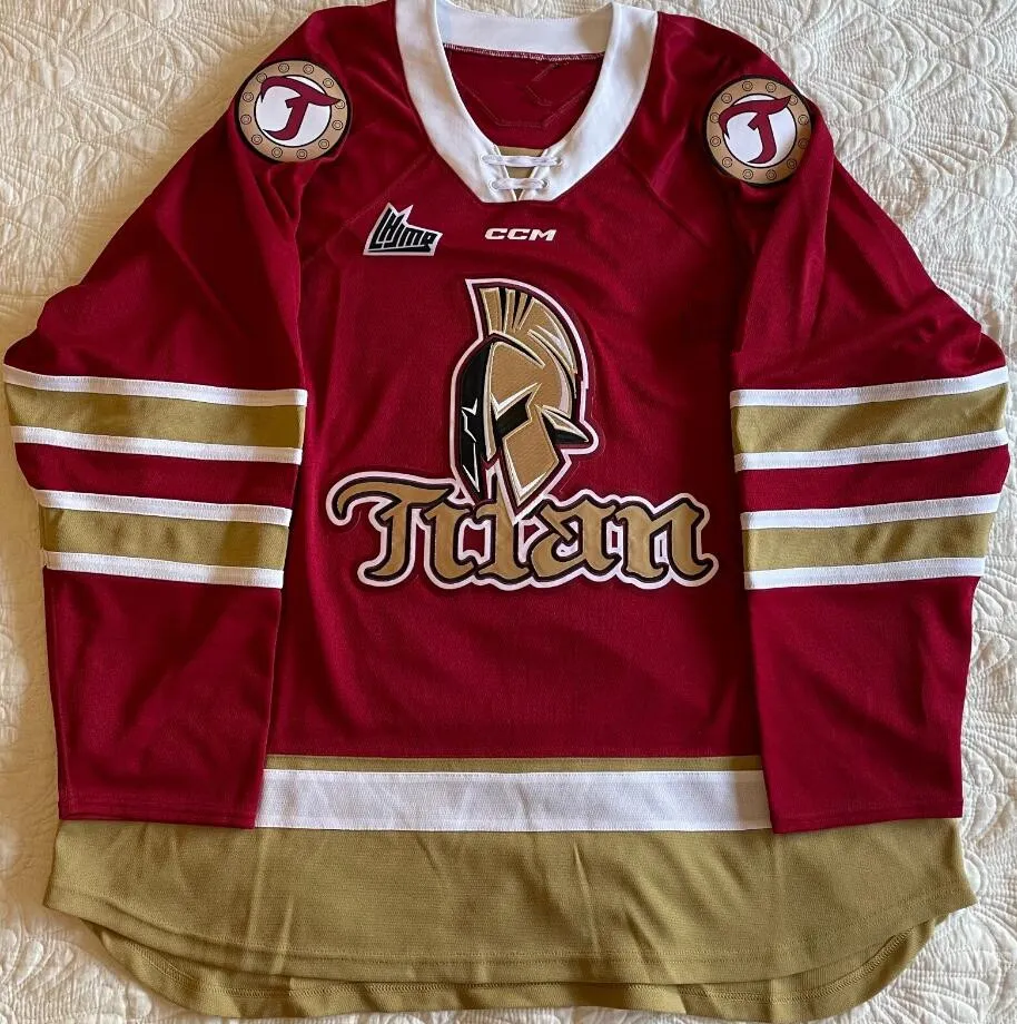 Custom Acadie Bathurst Titan QMJHL Gopher Hockey Apparel CCM Rare With ...