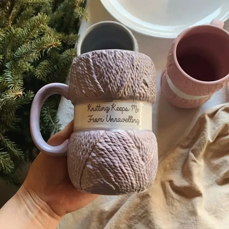 Creative Colorful Wool Ceramics Mug Coffee Mug Milk Tea Office Cups ...