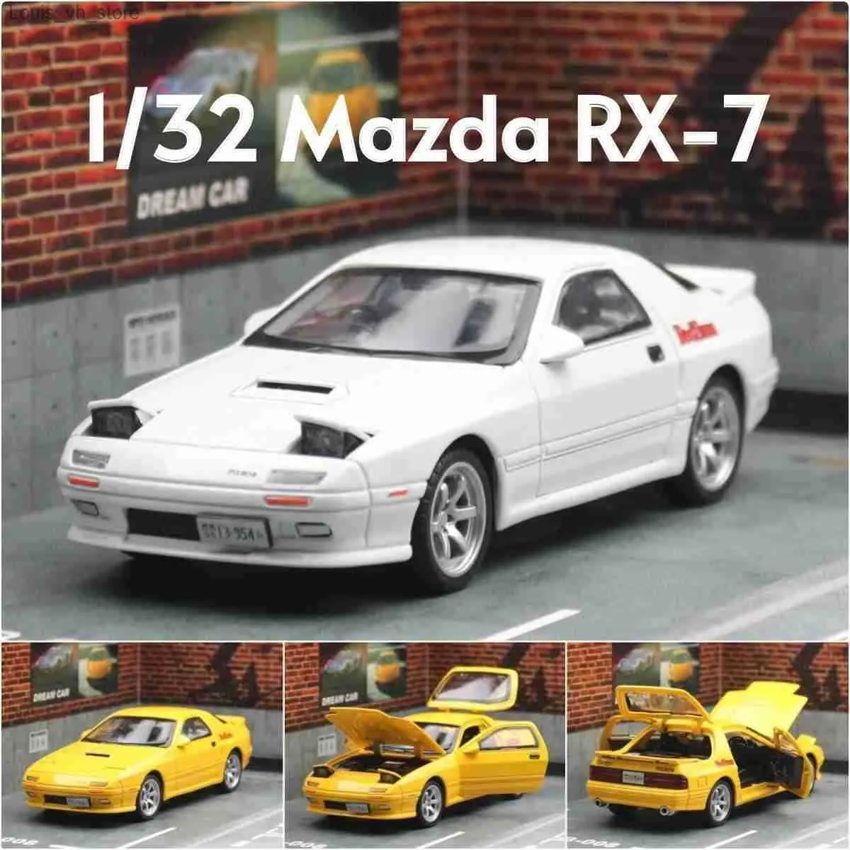 1/32 Mazda RX7 Initial D Diecast Maisto Cars With Sound And Light Doors ...