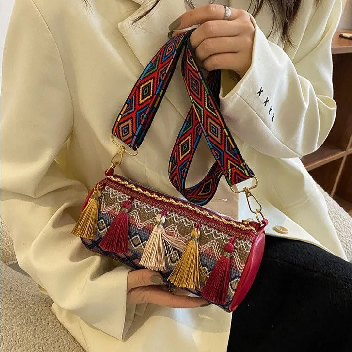 Designer Bag Woven Crossbody With Tassel And Wide... From ...