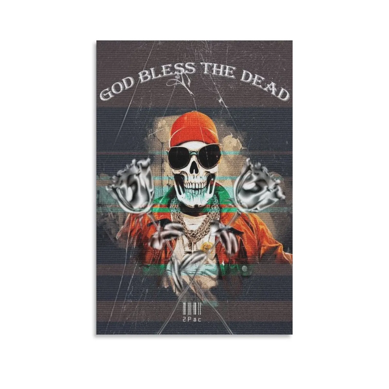 Painting Skull Music Poster Hiphop Rapper Wall Art... From ...