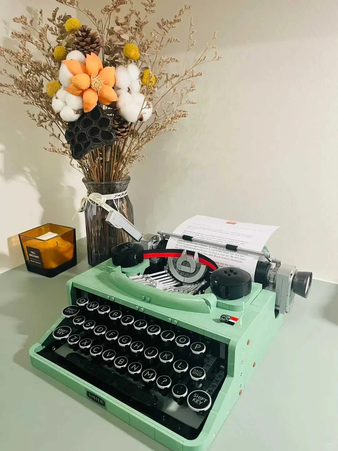 MOC Compatible Retro Typewriter Building Blocks Display, Marking ...