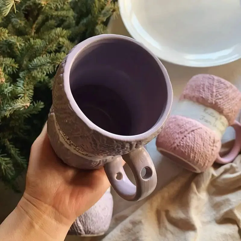 Creative Colorful Wool Ceramics Mug Coffee Mug Milk Tea Office Cups ...