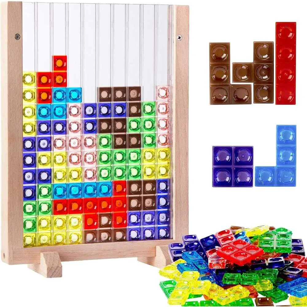 DHGadgets 3D Transparent Russian Blocks Puzzle Brain Teaser Montessori ...