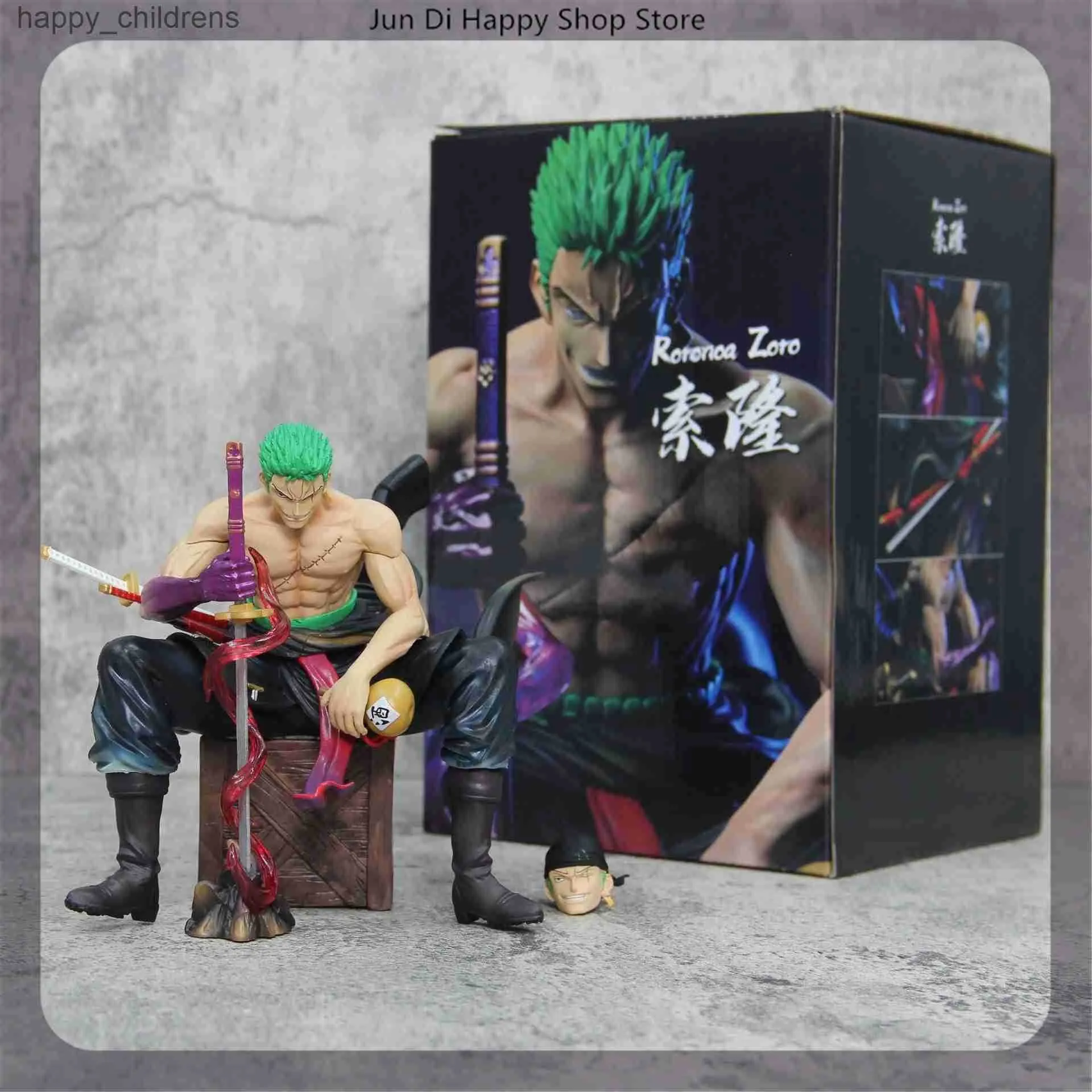 15cm ONE Piece Roronoa Zoro Sitting Position Anime... From Happy ...