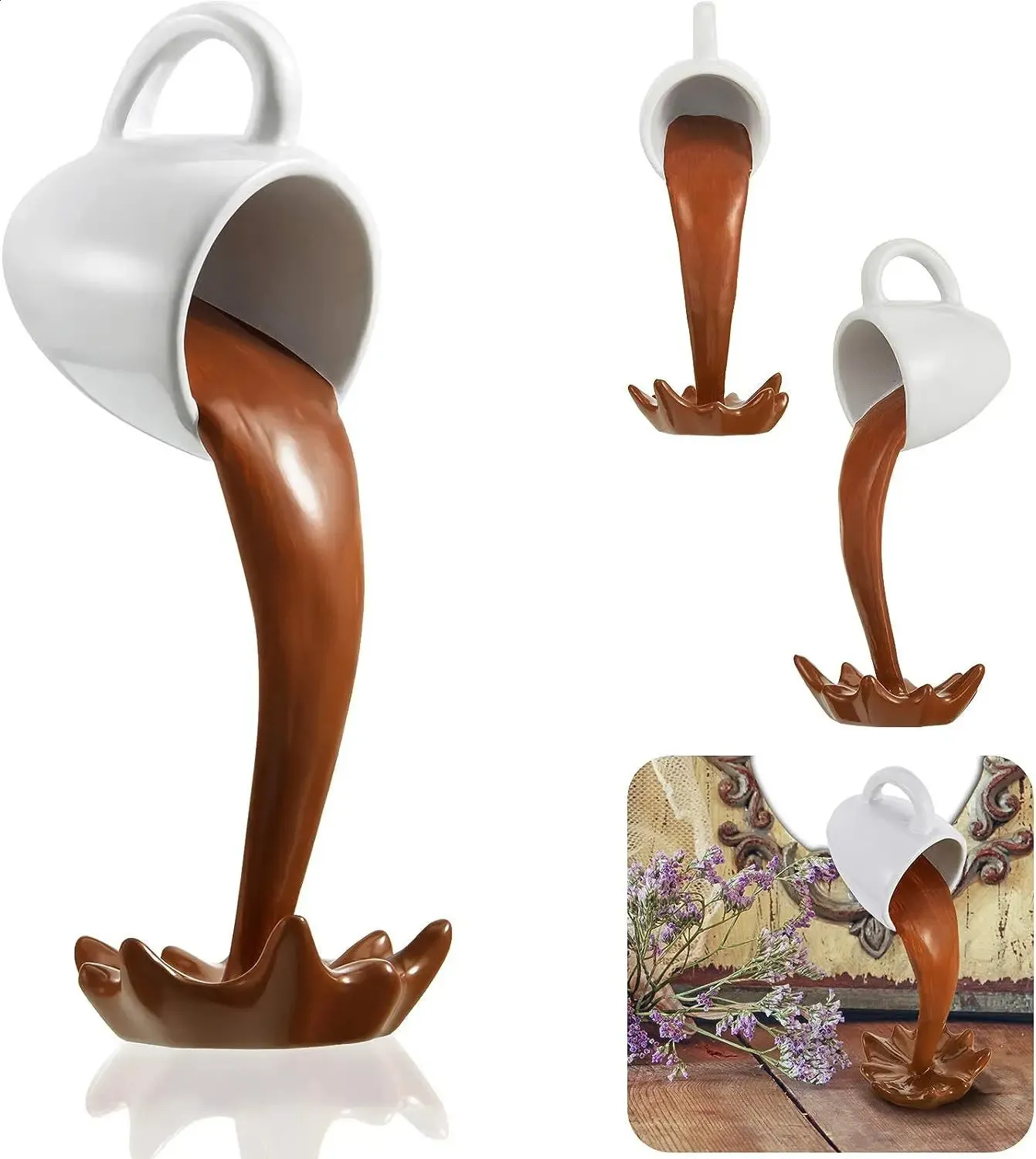 Floating Spilling Coffee Cup Sculpture Kitchen... From Homehaven, $15. ...