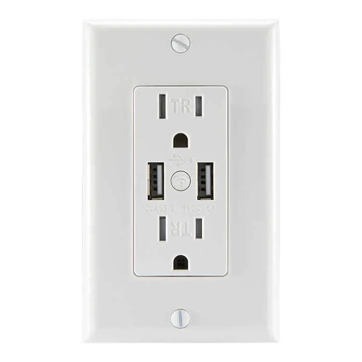 Smart Electrical Outlet With USB Ports 15A Wall Socket Adapter With ...
