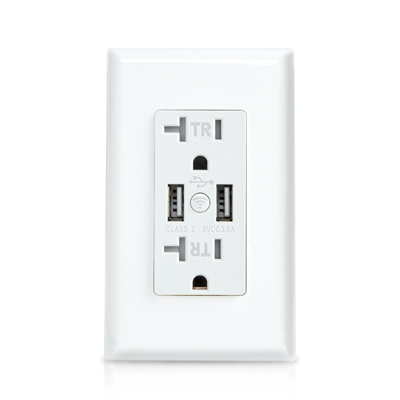 Smart Wall Outlet Socket 20A With WiFi Control Dual Type A USB Charger ...