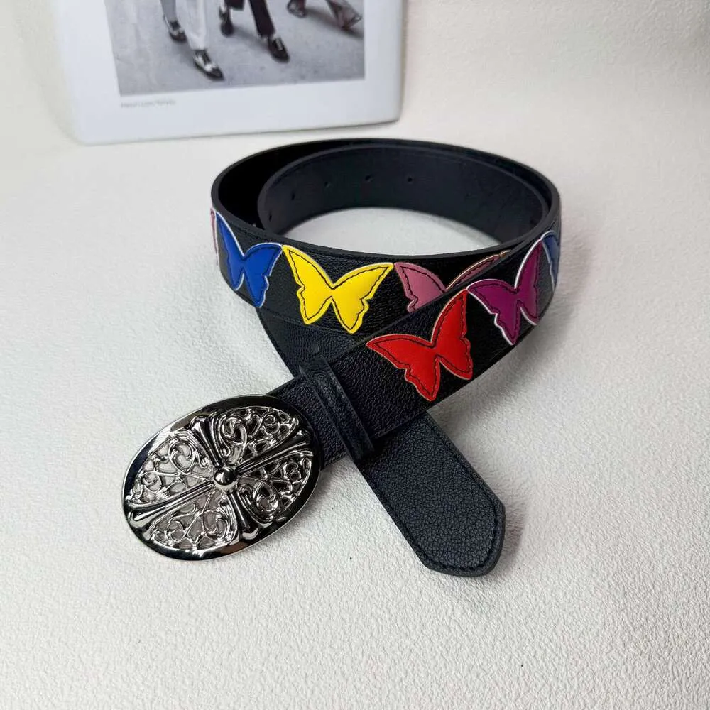 Chrome Belt Kroxin New Cross Embroidered Punk Youth Fashion Belt for ...