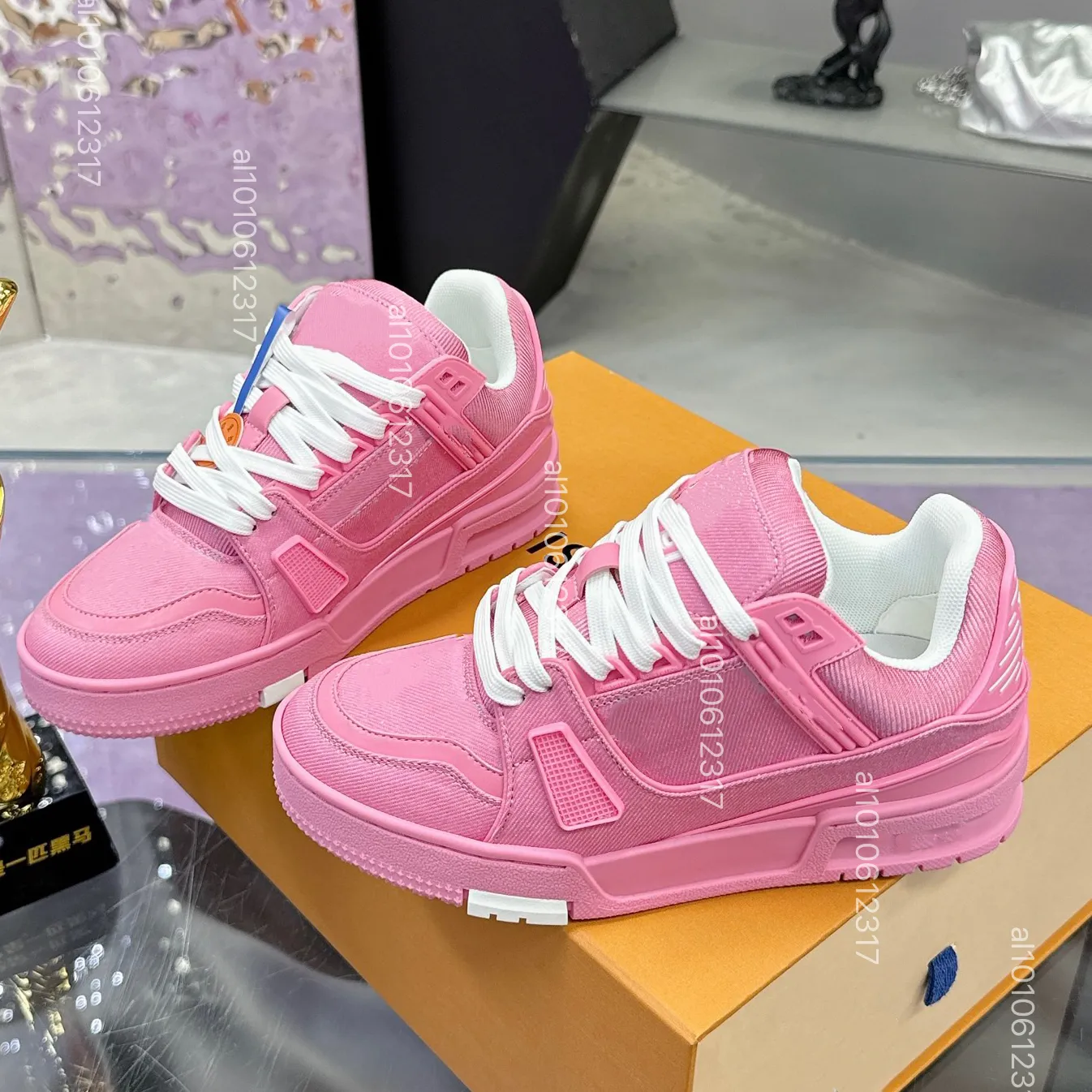 Bulk Designer Trainer Sneakers Leather Platform Casual Walking Shoes ...