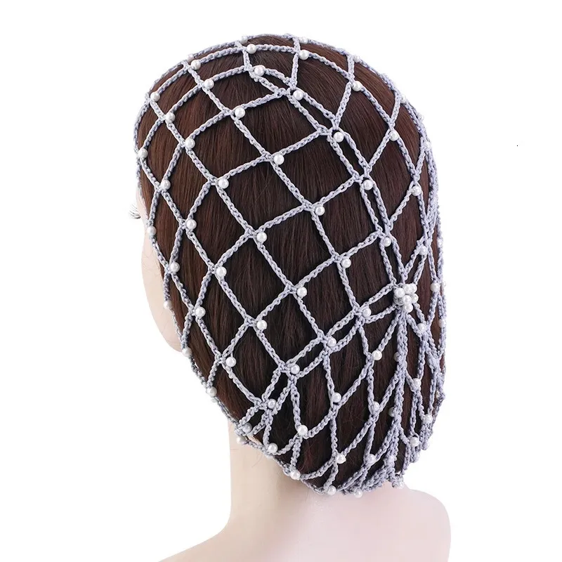 Hand Crochet Pearl Hair Net for Women, Fashionable and Droopy Hair ...