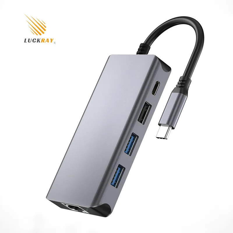 8 In 1 USB C Hub: 4K HDMI, USB 3.0, Gigabit Ethernet, And Multiport ...