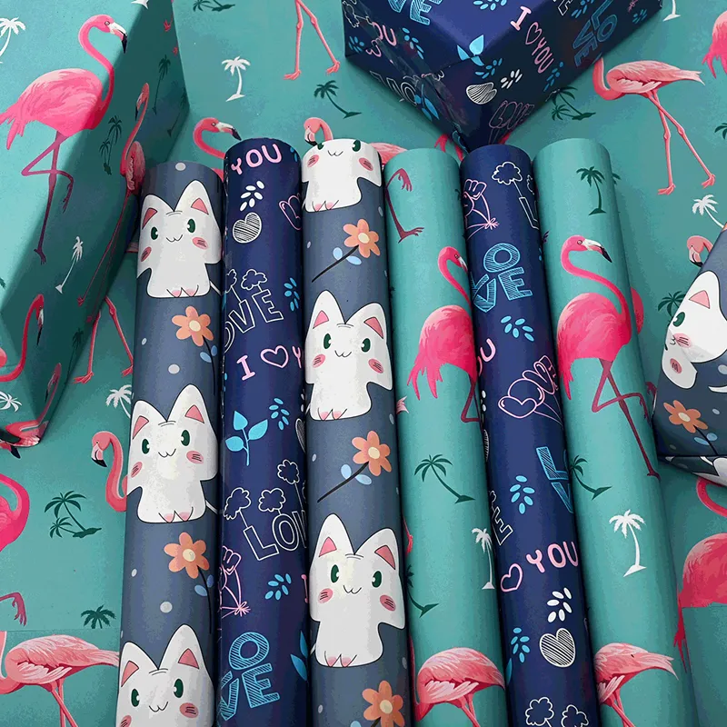 Wholesale Gift Book Flower Wrapping Paper Packaging Paper For Birthday ...