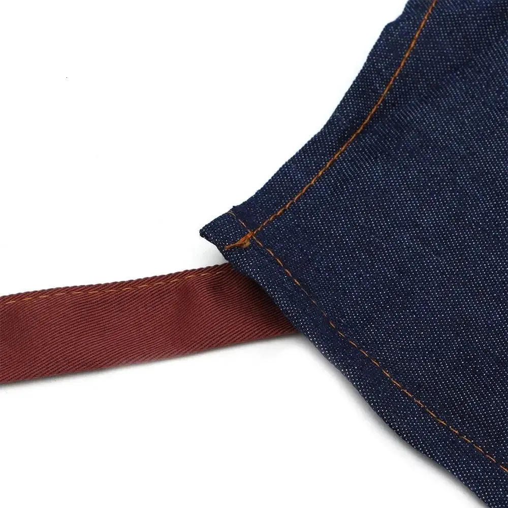 split leg apron denim