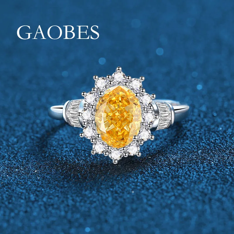 S925 Sterling Silver Ring With Simulated Diamonds & Gemstones, Oval Cut ...