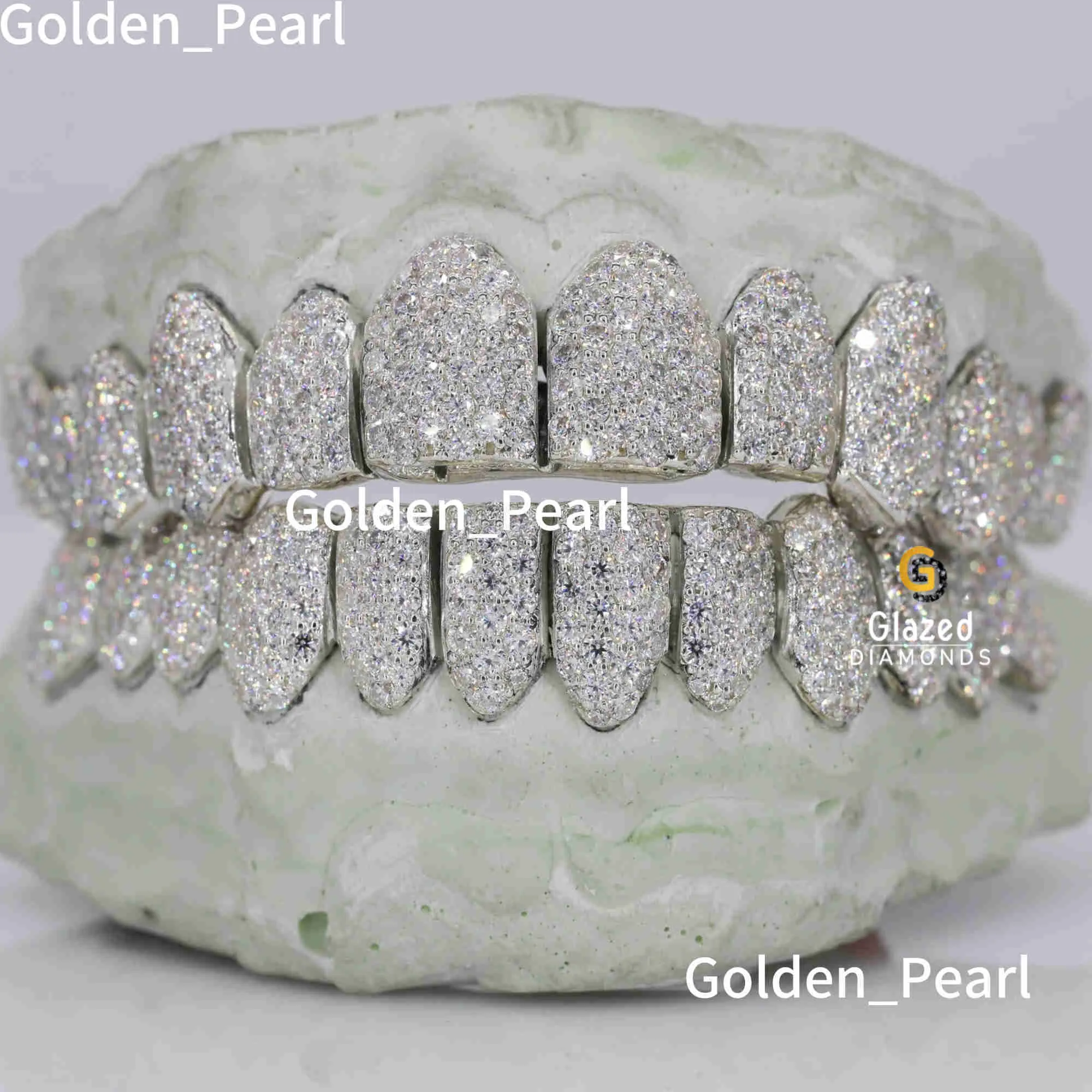 Designer Grillz 925 Sterling Silver With Round... From Golden_pearl ...