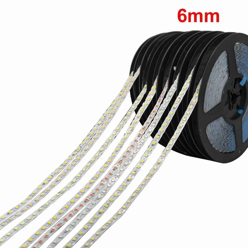 Flexible LED Strip Light 6mm 2835 SMD, Bendable Neon Tape, DC12V, 120 ...