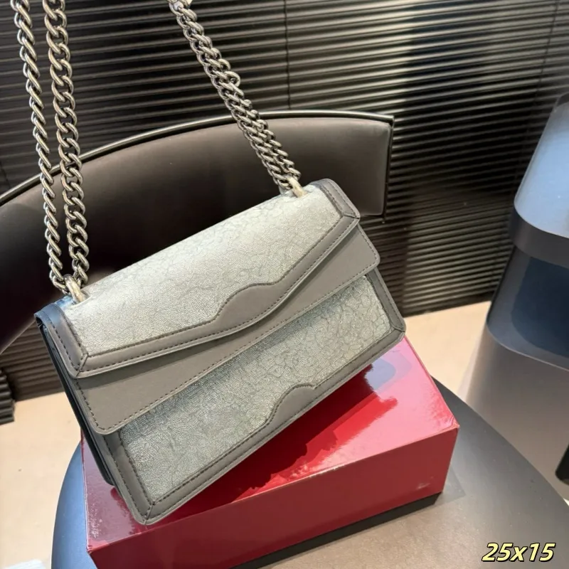 Designer Classic Purse Wallet Envelope Top Quality Women's Chain Silver ...