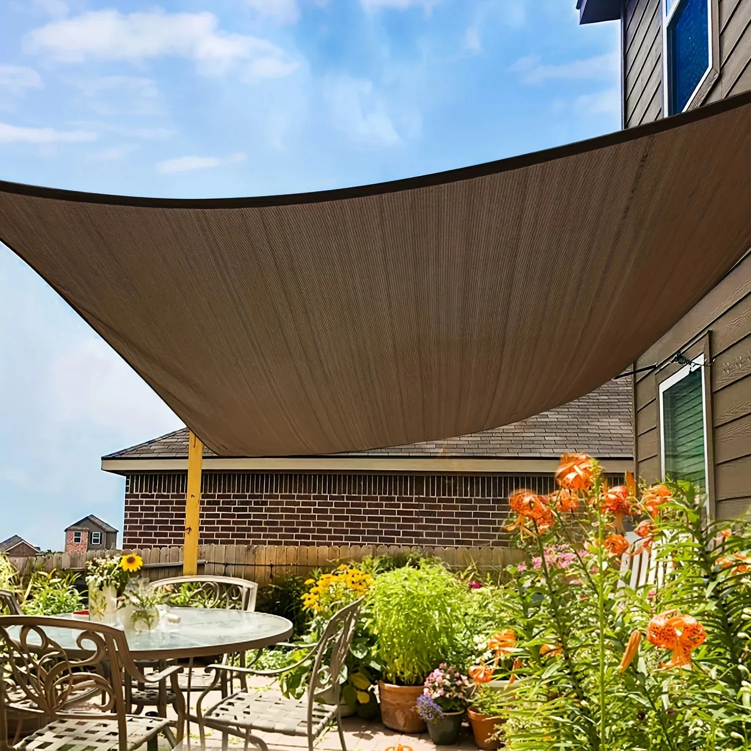 Outdoor Shade Fabric: Rectangular Sun Shade Sail Canopy For Patio ...