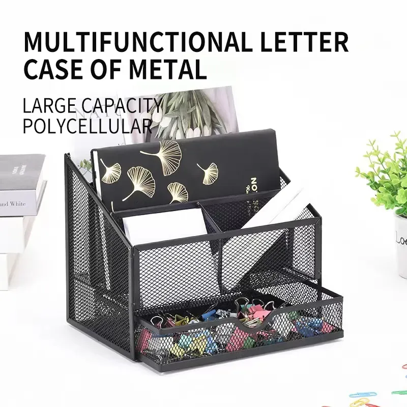Large Volume Document Organizer: Metallic File Sorter Rack For Office ...