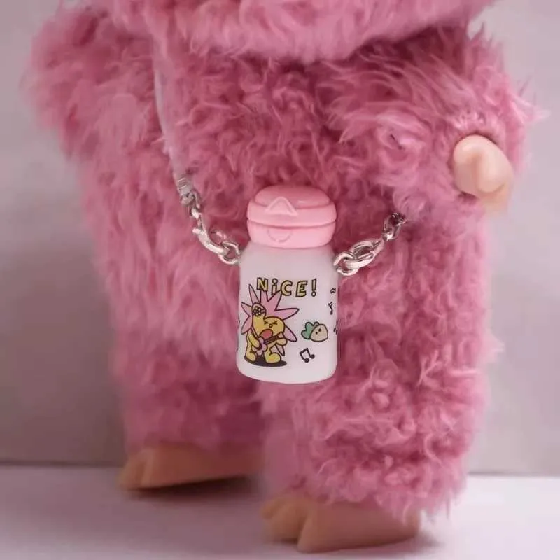 Labubu Doll Thermos Cup Model Mini Kawaii Water Bottle Pendant For Baby ...