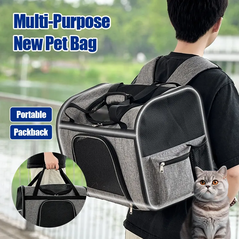 Foldable Pet Carrier Backpack: Portable Hard Shell Design, Airline ...