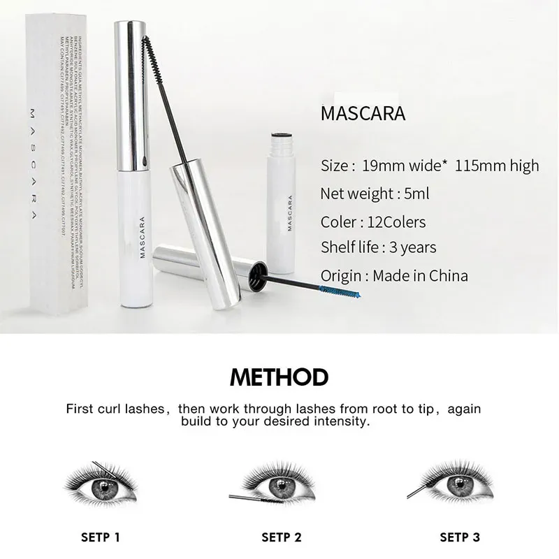 Vibrant 5ml Colored Lash Enhancer Long Lasting, Waterproof Volumizing ...