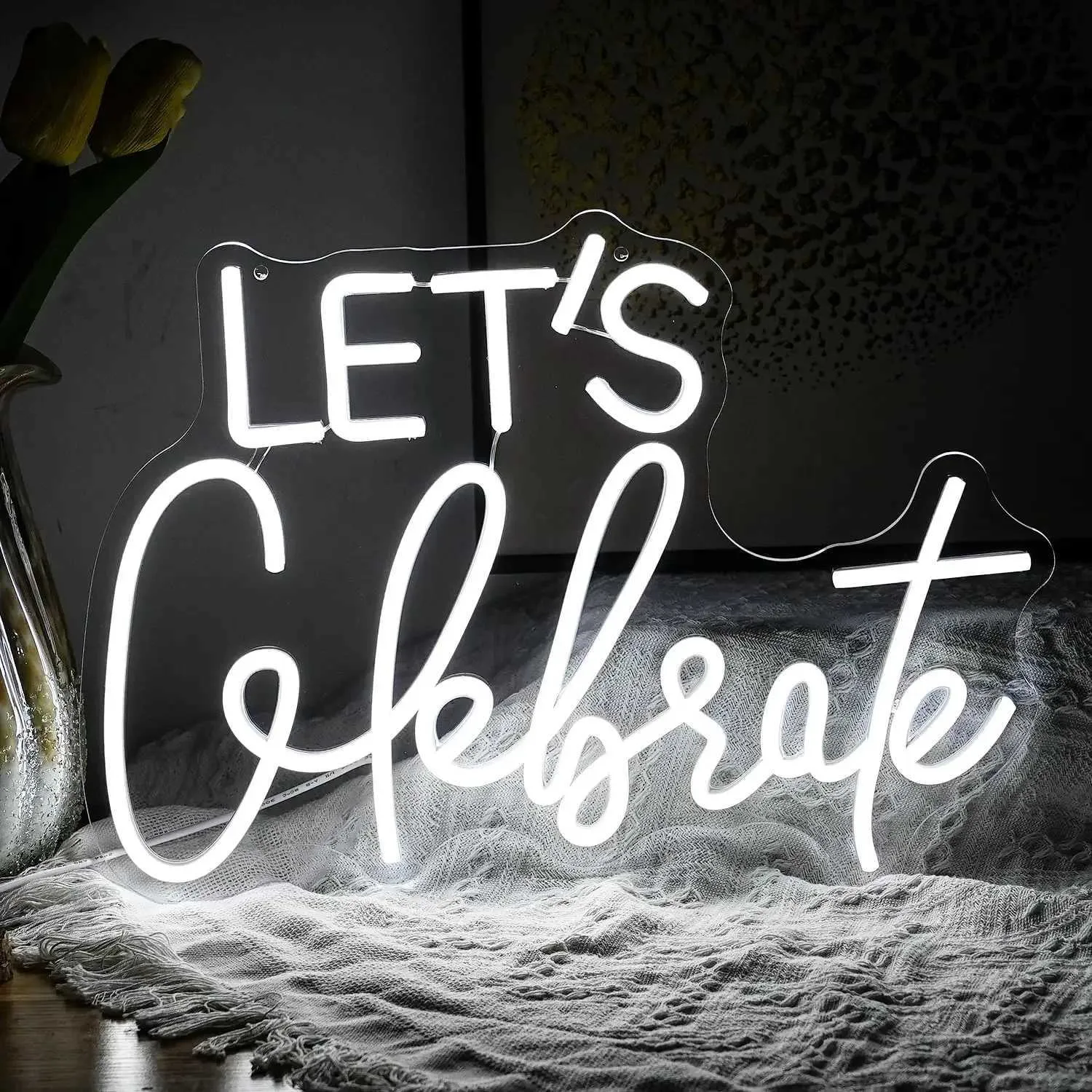 LED Neon Sign Lets Celebrate USB Powered Congrats... From Addilynn, $17 ...