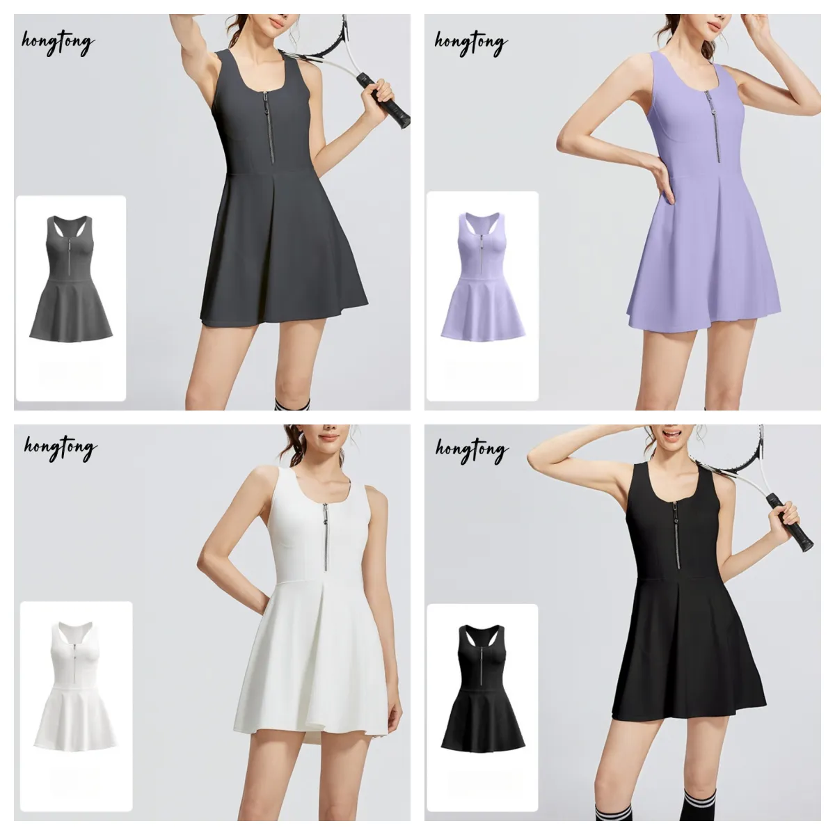 Versatile One Piece Gym Dress Set For Women Breathable, Moisture ...