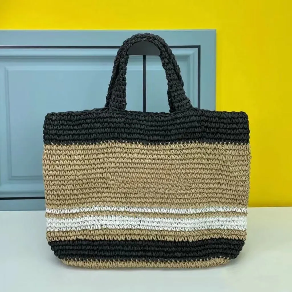 Straw Purses Classic Woven Beach Tote, Elegant Embroidered Design ...
