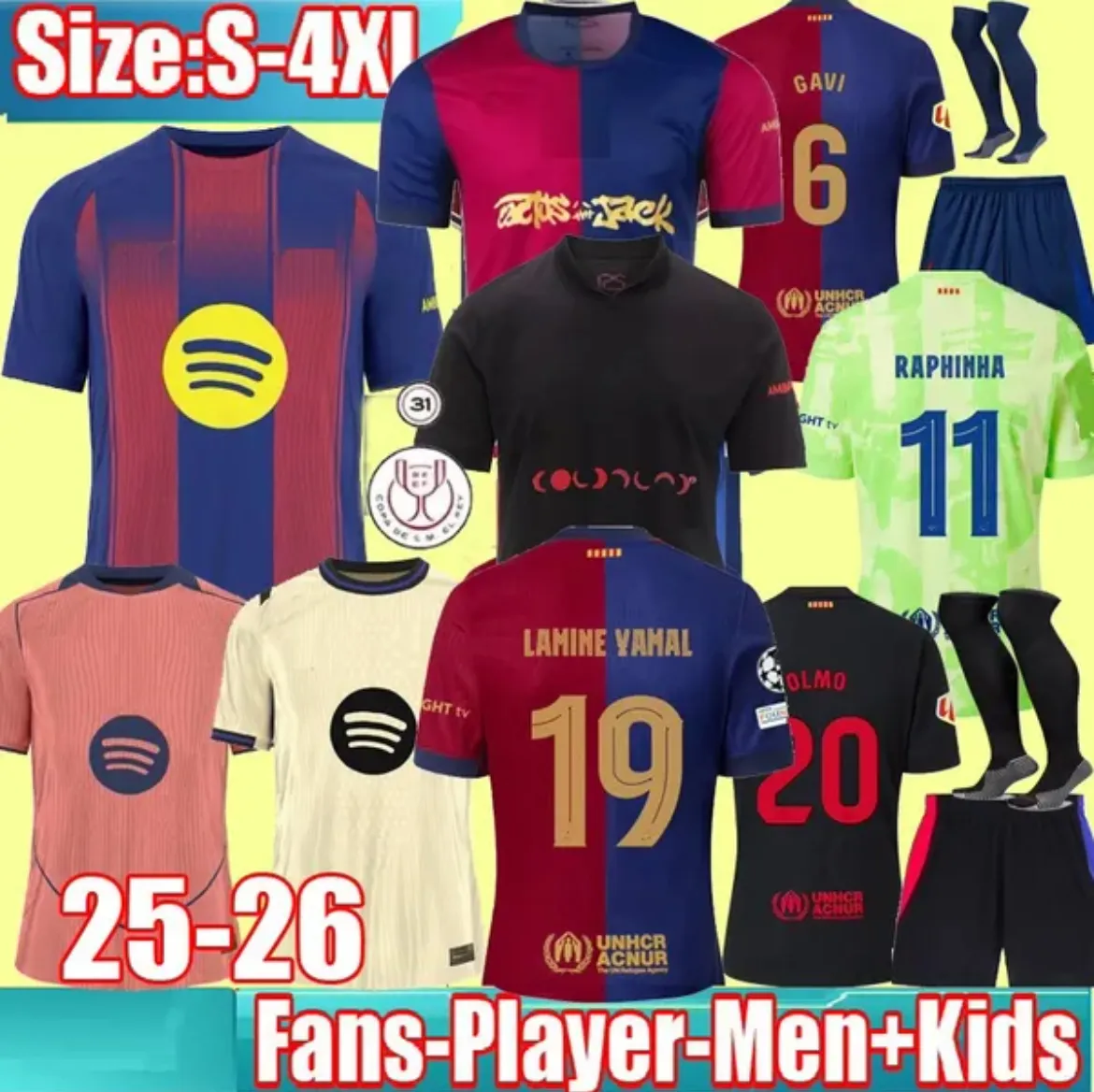Barcelona Soccer T Shirts 2022 2026 With RAPHINHA, LAMINE, YAMAL ...
