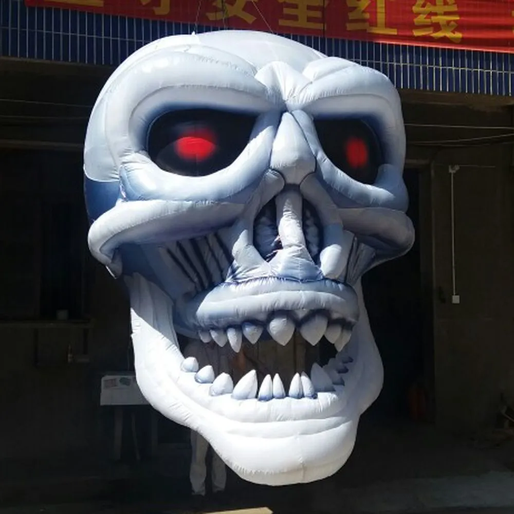 Giant Inflatable Skull Head Skeleton For Halloween Internal Blower ...