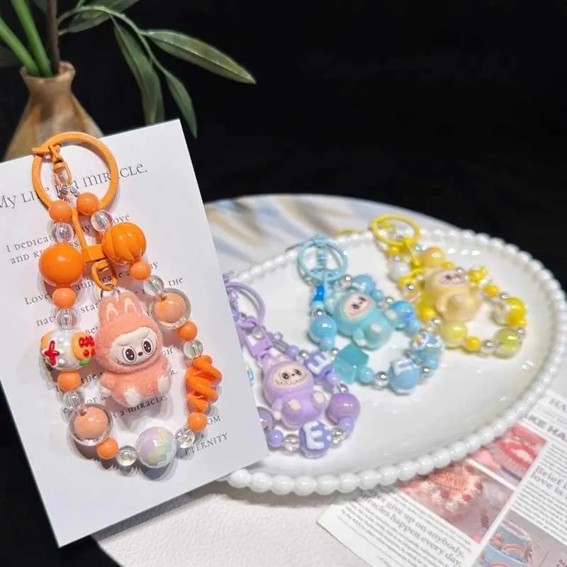 Labubu Keychains Cute Hand Painted Cartoon Beaded... From Tidal_front1 ...