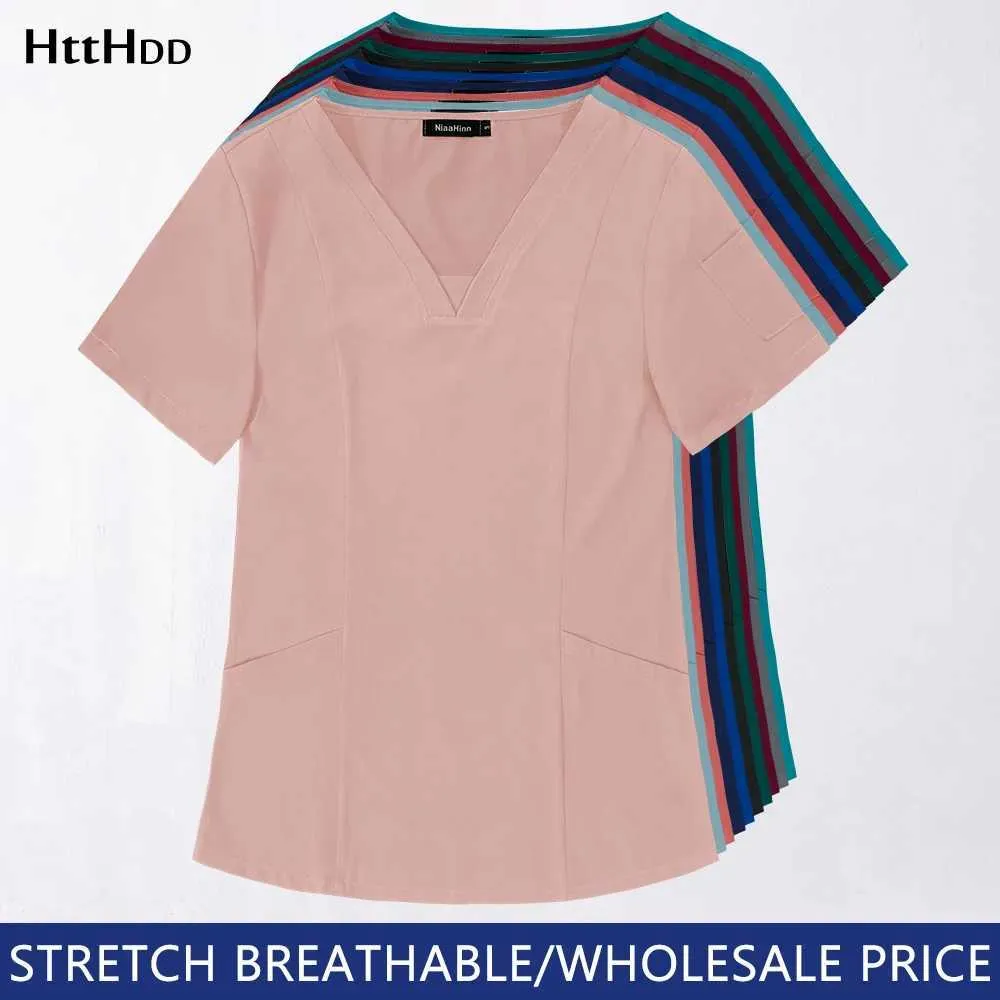 Comfortable Medical Scrub Top Soft, Breathable Work Clothes, Short ...