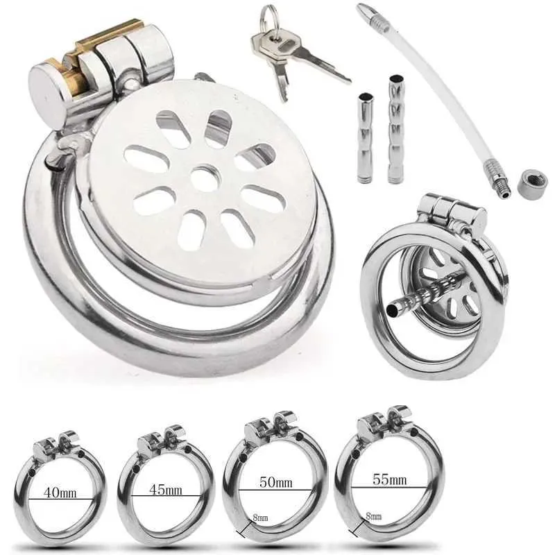 Super Mini Male Chastity Device Stainless Steel Cock Cage With Lock ...