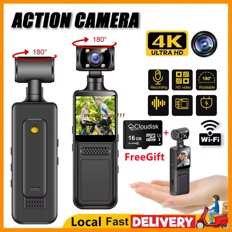 Ultra HD 4K WiFi Mini Camera Portable Digital Video Recorder With ...