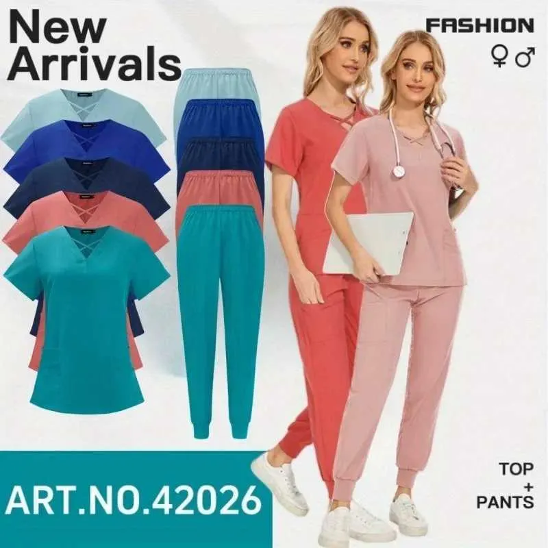 Professional Women's Medical Scrub Set: Comfortable Healthcare Uniform With Functional Pockets ...