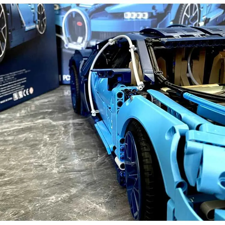 Technical Wooden Sports Car Building Blocks Set Racing Vehicle Toy for ...