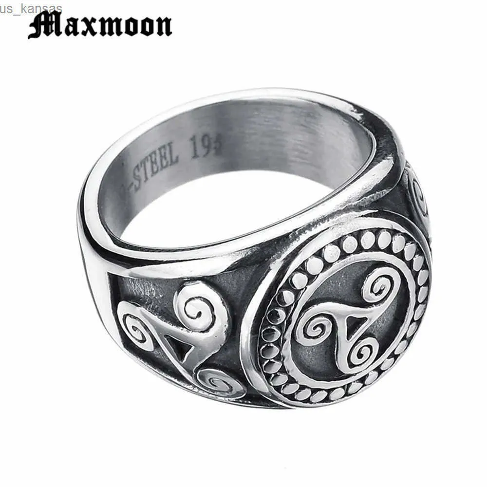 Maxmoon Punk Retro Teen Wolf Midi Self Defence Ring With Triskele ...