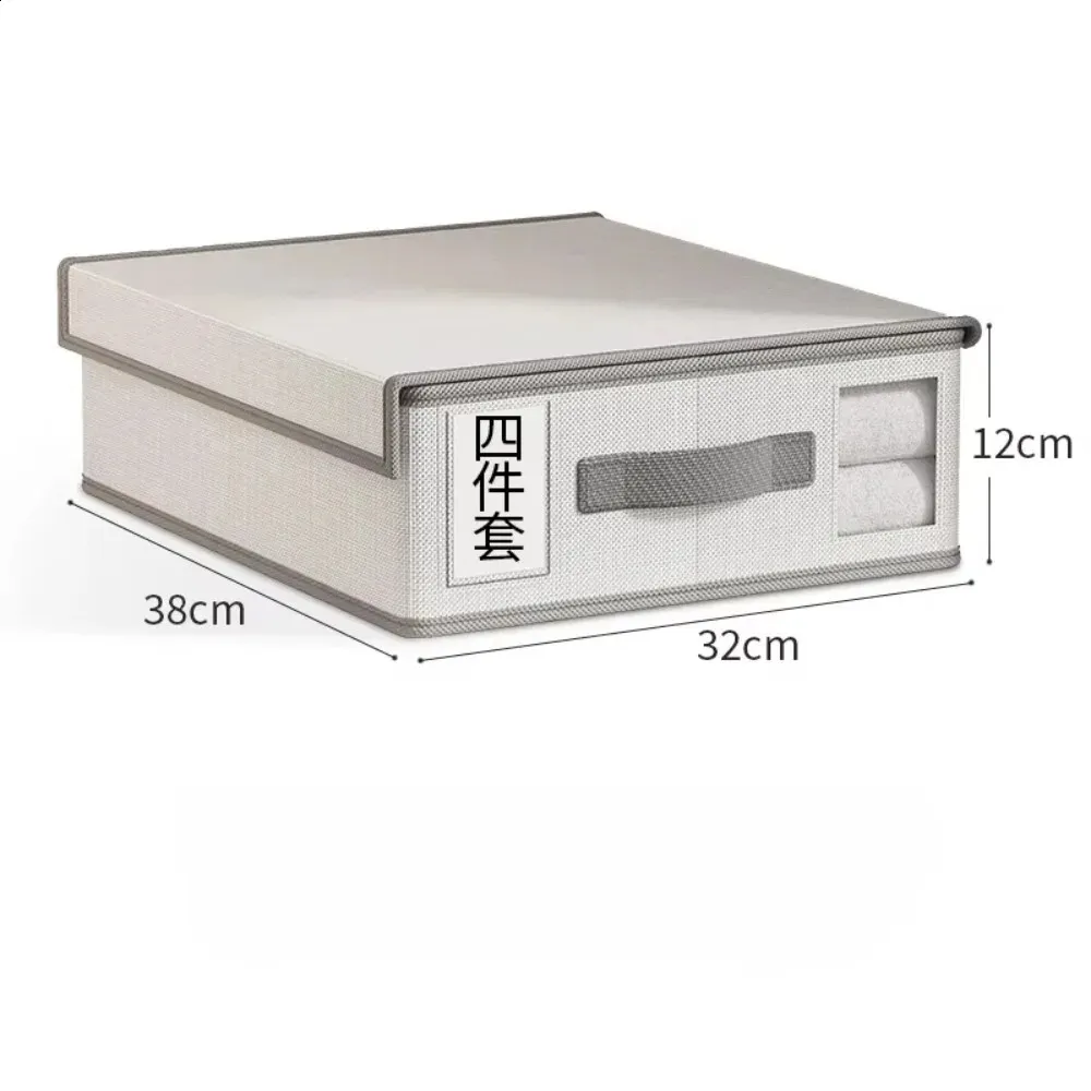 Creative Bed Sheet Storage Box: Clothing Fabric 4-Piece Organizer for ...