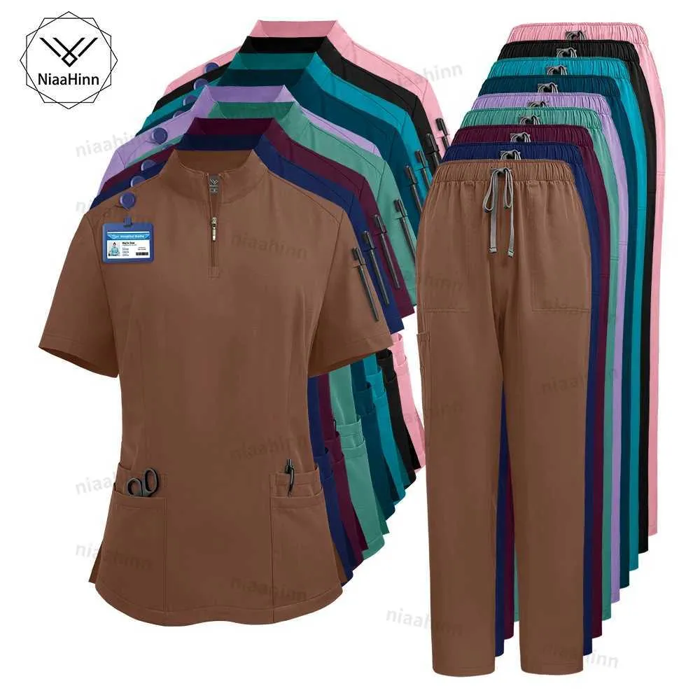 Niaahinn Surgical Scrub Uniforms For Women Multi Color Medical Workwear ...
