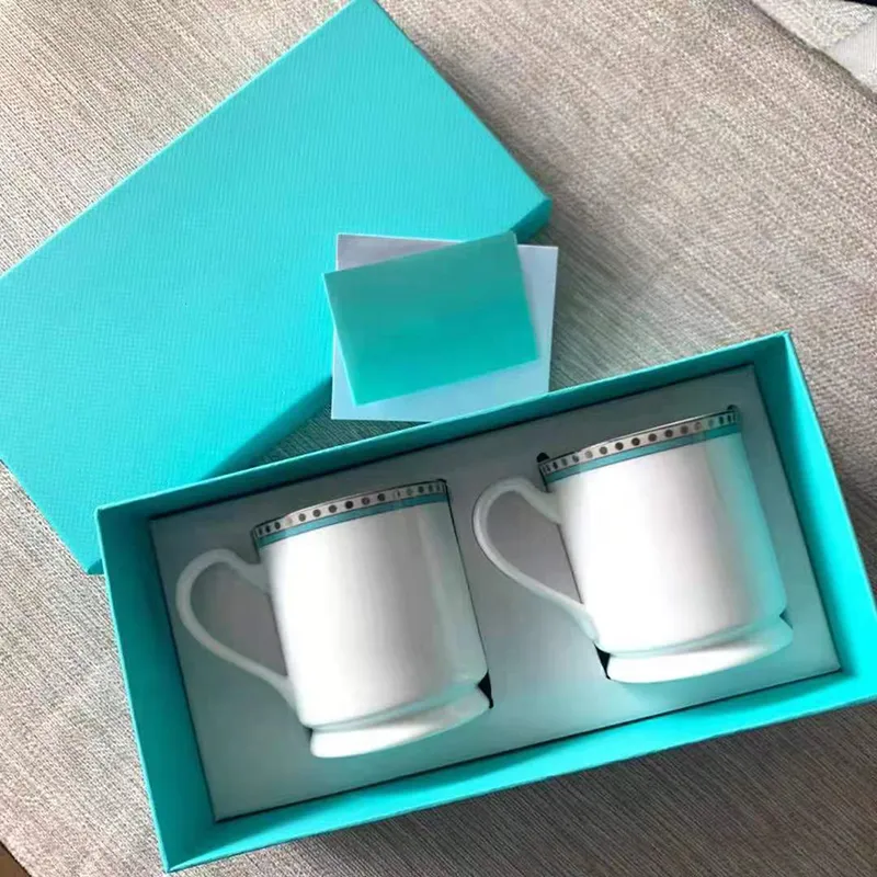 Art Deco Ceramic Mug Set High End Angular Handles... From Happpyzone ...