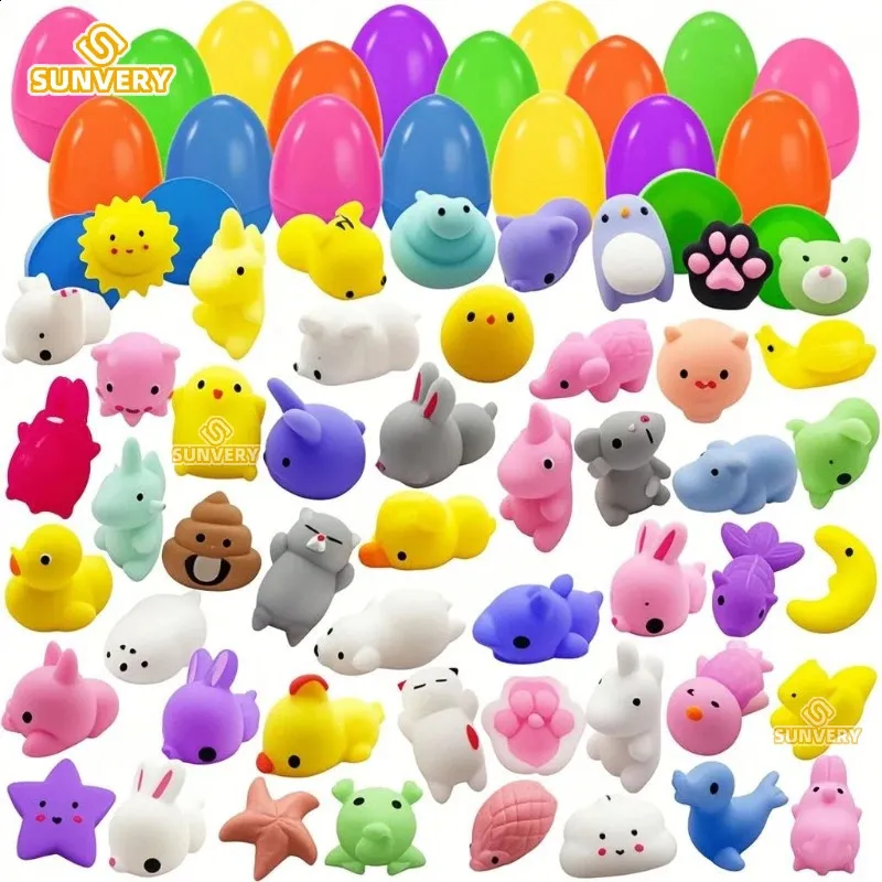 Mochi Easter Rubber Ducks Mystery Prefilled Toy Stress Relief Squishies ...