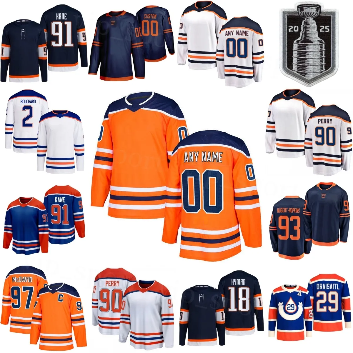 Edmonton Oilers Reverse Retro Hockey 13 Jesse Puljujarvi, 25 Darnell ...