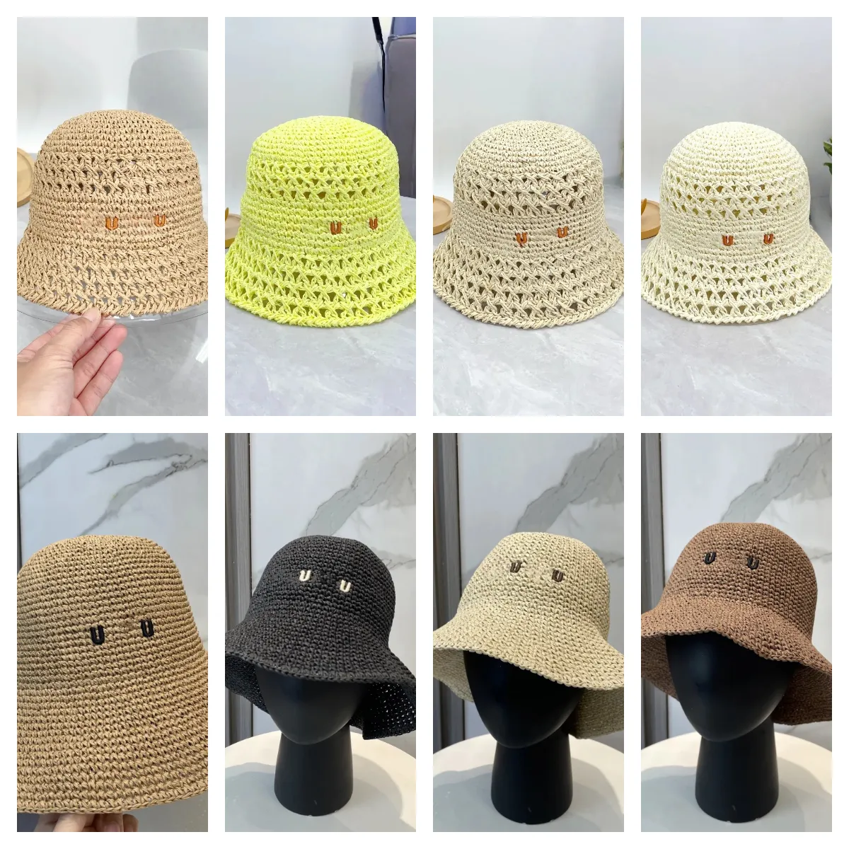 Woven Straw Bucket Hat Stylish Sun Protection For Beach, Vacation ...