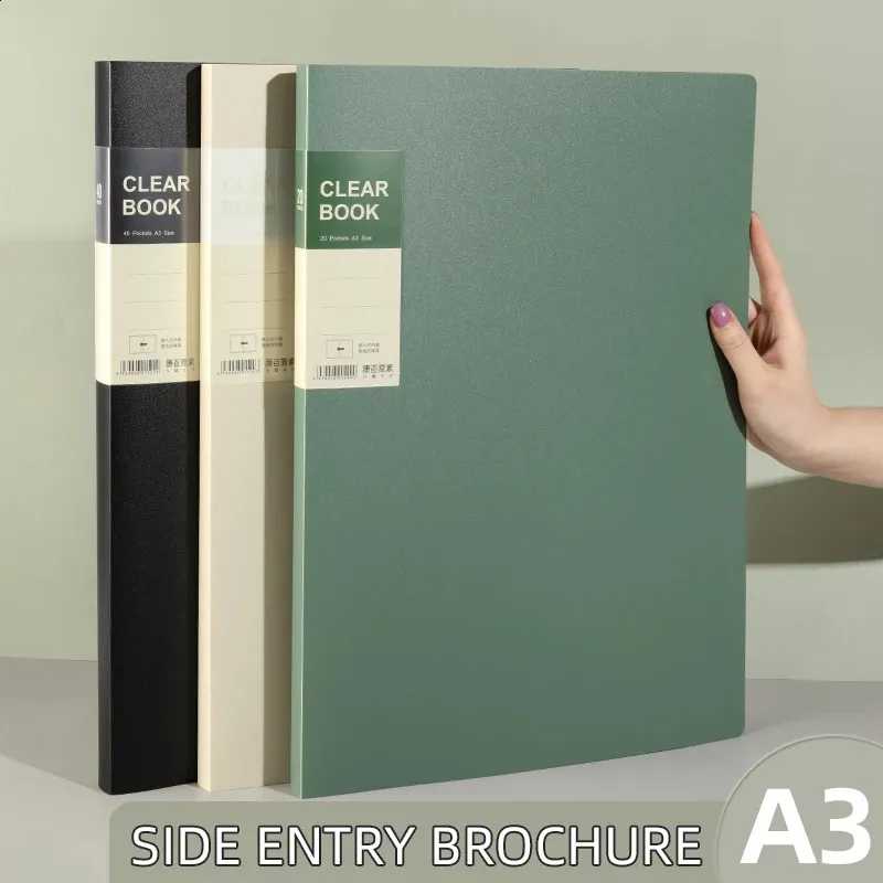 A3 Side Entry Art Portfolio: Large Capacity Painting Folder For Student ...