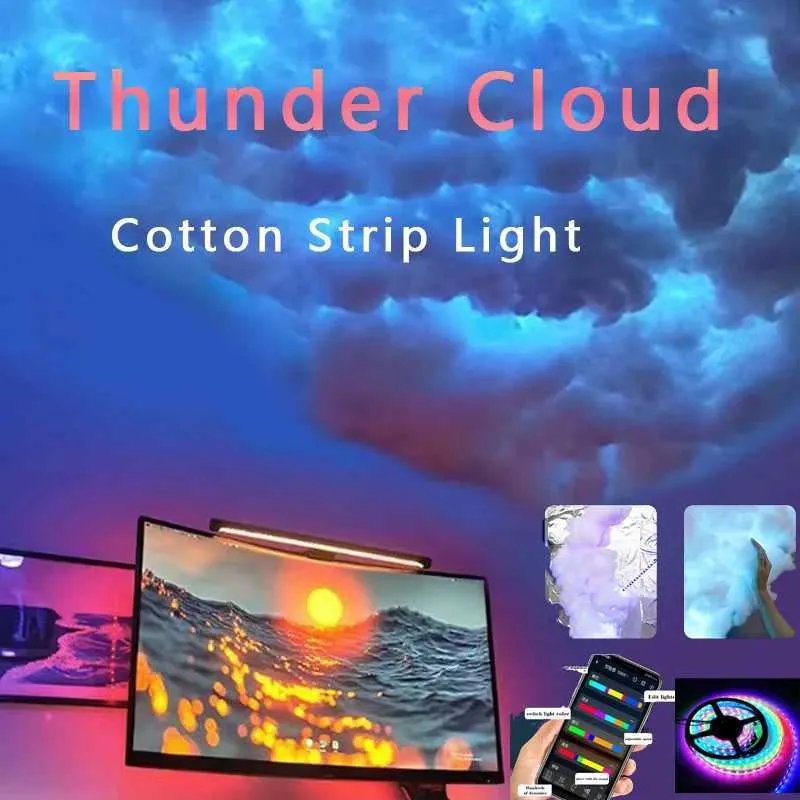 DIY Cotton Cloud Light With Remote Control, Color... From Sardinia, $15 ...
