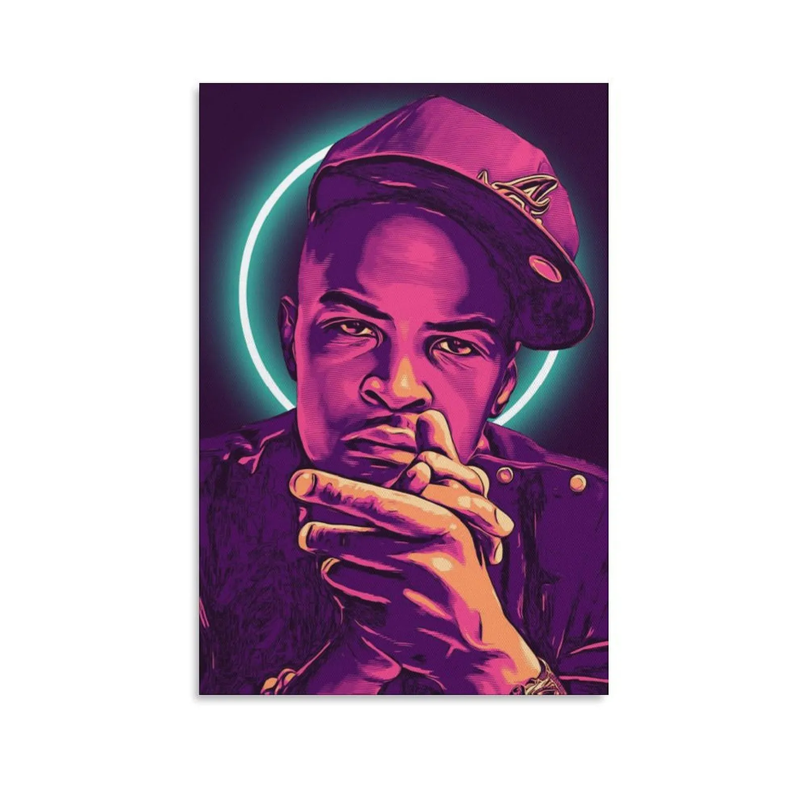 Hip Hop Wall Art: Rapper Canvas Print Cool Rap Wallpaper Painting For ...