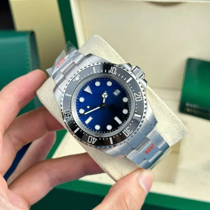 V9 Factory 44mm Mens Automatic Wristwatch Waterproof Blue Dial 126660 ...